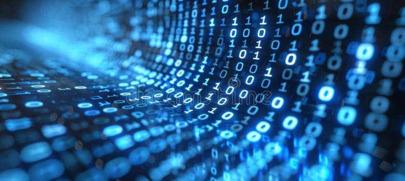 Flow Of Binary Code Abstract Representation Of Digital Data Technology