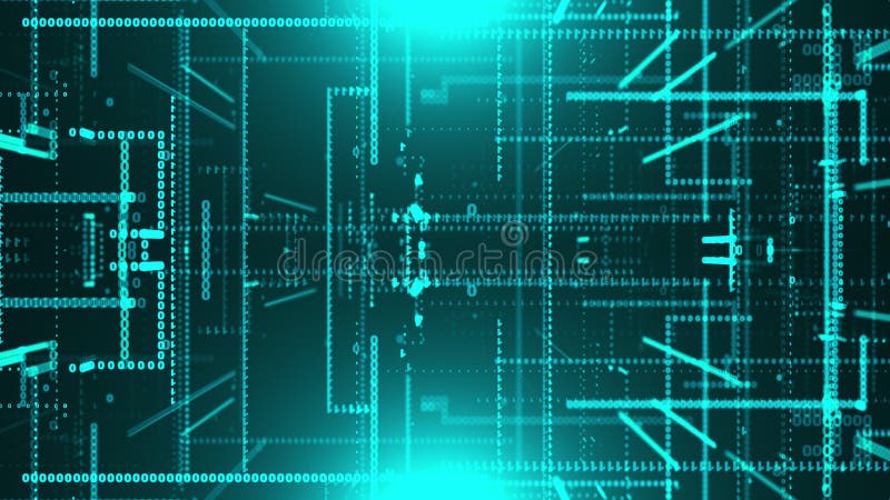 Flow of binary data stock illustration. Illustration of display - 218168305