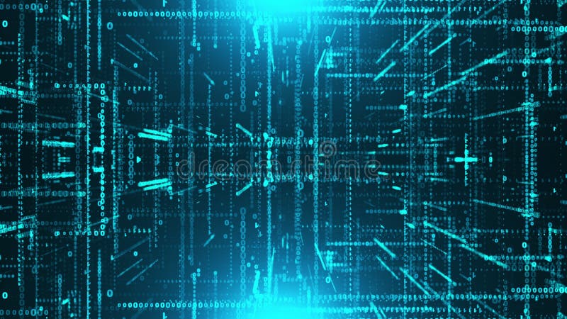 Flow of binary data stock illustration. Illustration of digital - 218168323