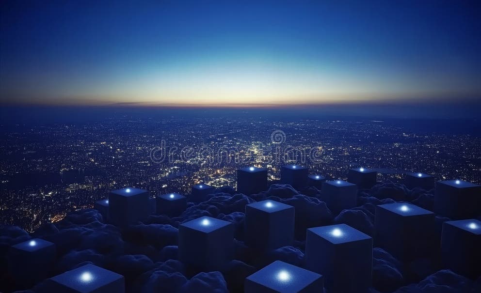 The Flow of Blockchain Information within Digital Global Networks is Illustrated in 3D, Using ...