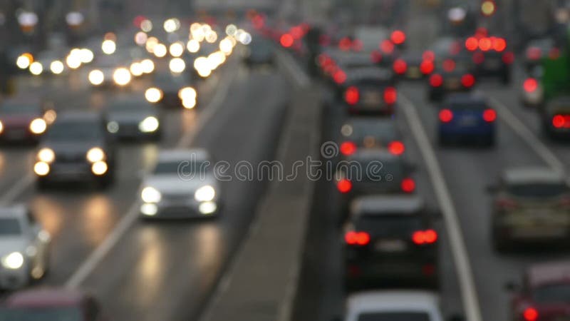 The Flow of Cars on the Street (soft Focuse Stock Video - Video of ...