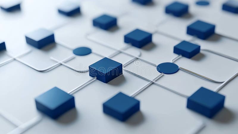 Flow Chart, Business Process Diagram. Rendering in Three Dimensions ...