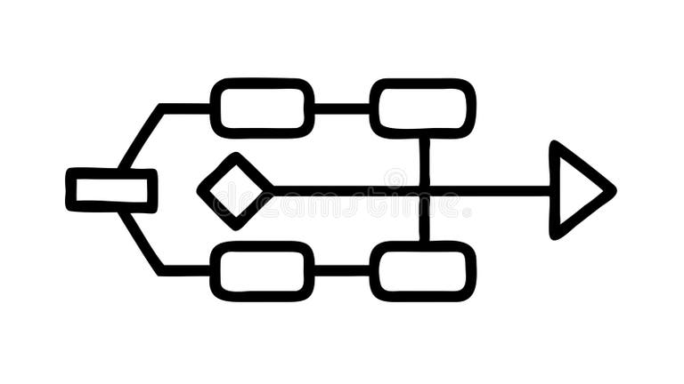 Flow Chart Diagram Icon, for Processes, Algorithms, or Workflow, Vector ...