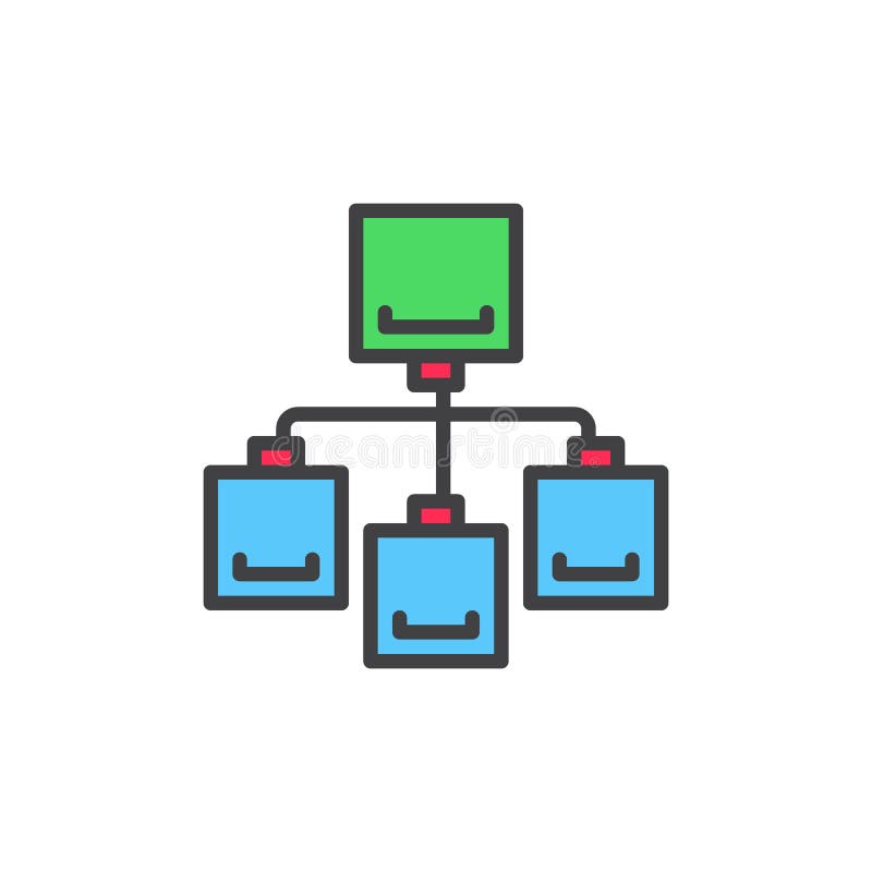 Flow Chart Filled Outline Icon, Vector Sign Stock Vector - Illustration ...