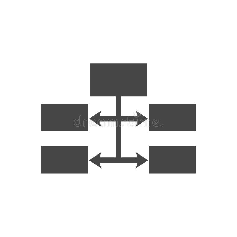 Flow chart Icon Vector stock vector. Illustration of flowchart - 124320446