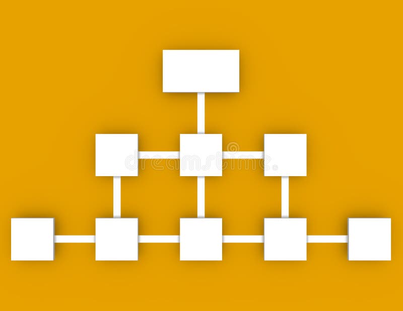 Flow Chart on an Orange Background Stock Illustration - Illustration of ...