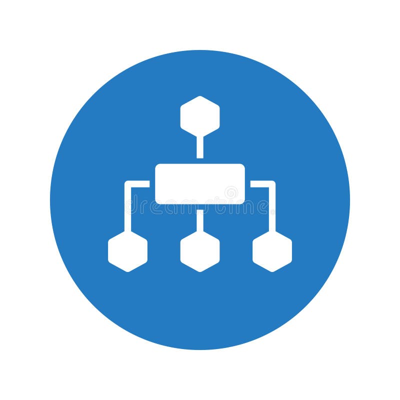 Flow Chart Vector Icon stock illustration. Illustration of outline ...
