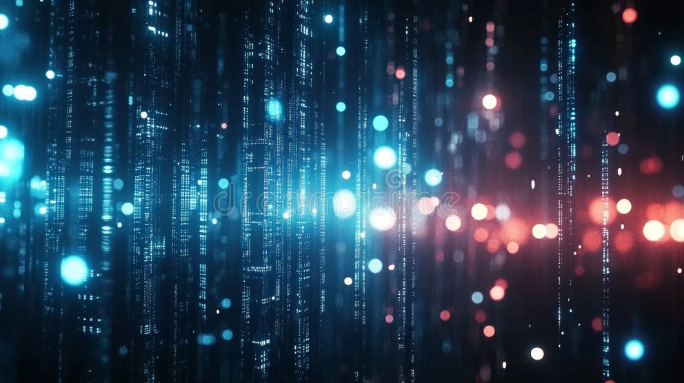 The Flow of Cyber Big Data. Blockchain Data Fields. Network Lines Connecting Streams. the ...