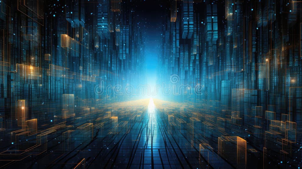 Flow Cyberflow Matrix Matrix Stock Illustration - Illustration of ...