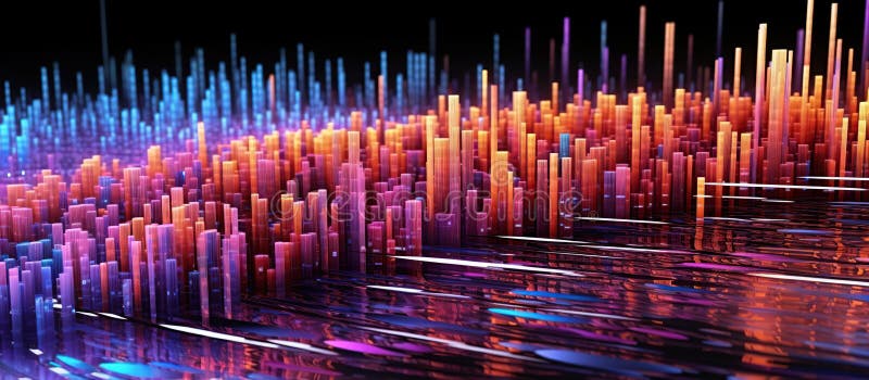 Flow Data Network Binary System AI Generated Image Stock Illustration ...