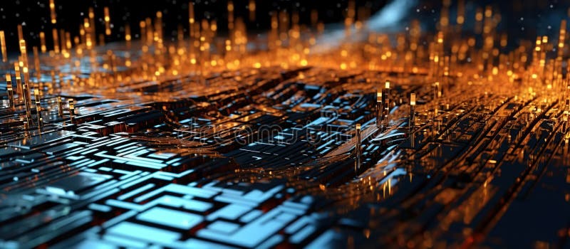 Flow Data Network Binary System Ai Generated Image Stock Illustration Illustration Of Data