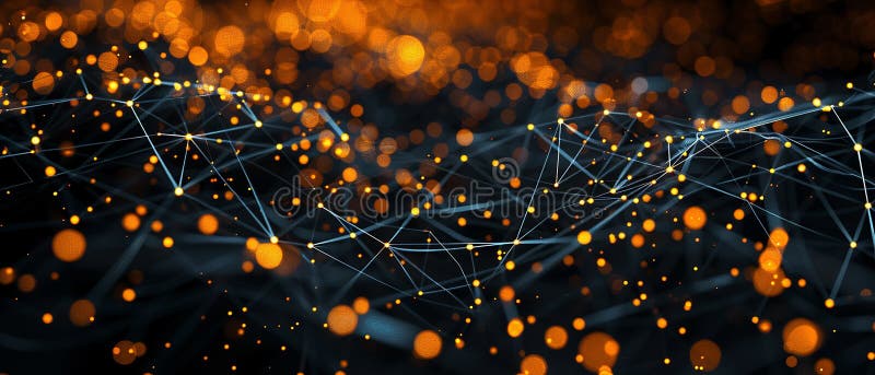 Flow of Data Packets through a Complex Network Stock Illustration ...
