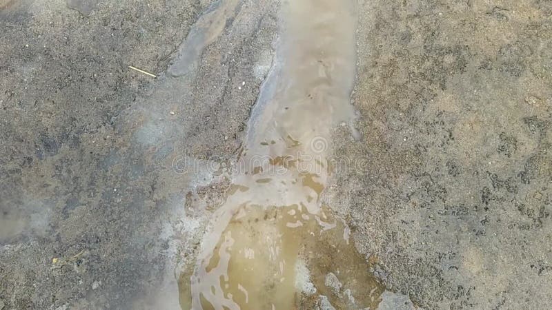 Flow of a Dirty Melted Puddle in Spring. Stock Footage - Video of ...