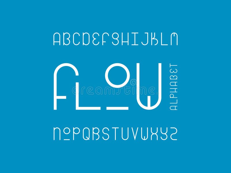 Flow font. Vector alphabet stock vector. Illustration of character ...