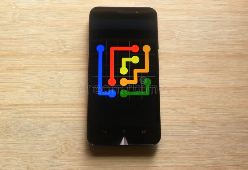 Flow Free game editorial photography. Image of network - 148718597