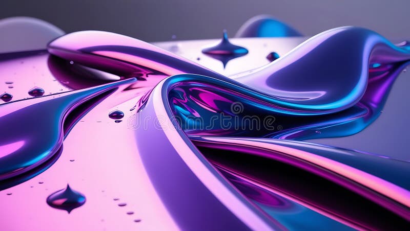 Flow of Future: Abstract Art in Liquid Symphony Stock Illustration ...