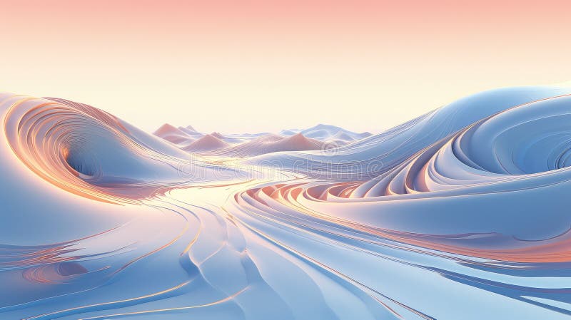 Flow Futuristic Data Stream Stock Illustration - Illustration of wave ...