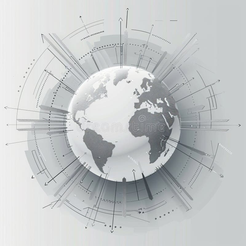 Flow of Goods Concept with Overlapping Arrows Symbolizing Global ...