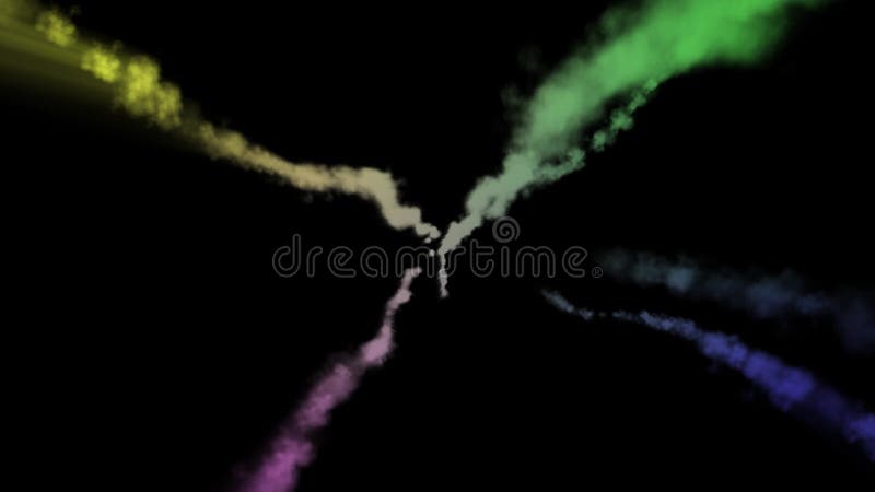 Flow of Gradient Color Smoke from Center Animation Stock Footage ...