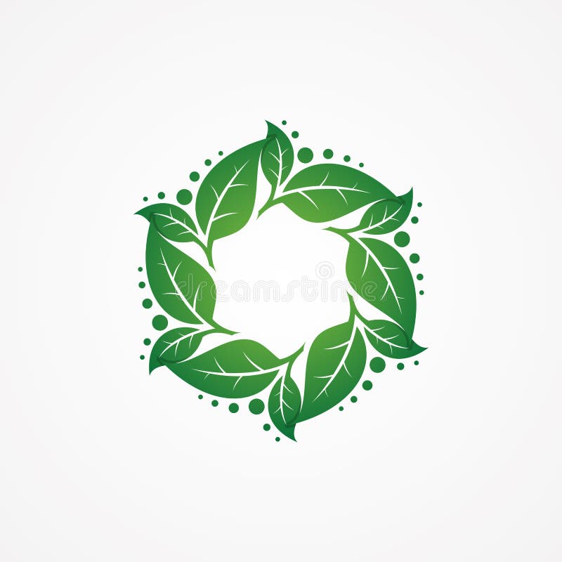 Flow Green Leaf Icon for Element Design Symbol Isolated White ...