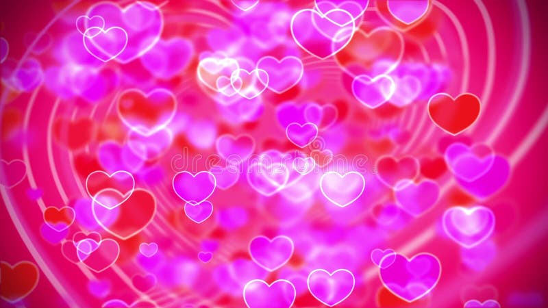 Heart Shapes on Light Pink Background. Computer Generated Seamless Loop ...