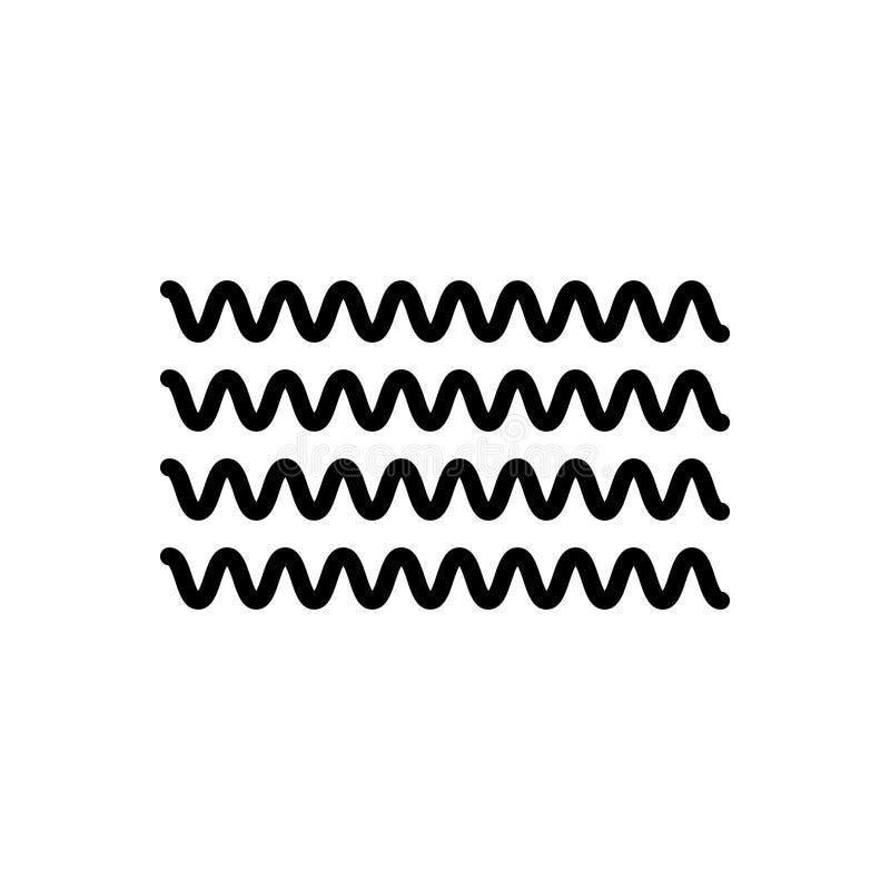 Black Solid Icon for Flow, Flux and Stream Stock Illustration ...