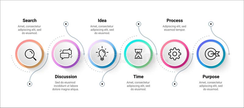 Flow Infographic. Step Timeline Diagram, Workflow Process Scheme ...