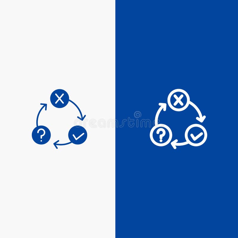 Daily, Flow, Issues, Organization, Realization Line and Glyph Solid ...