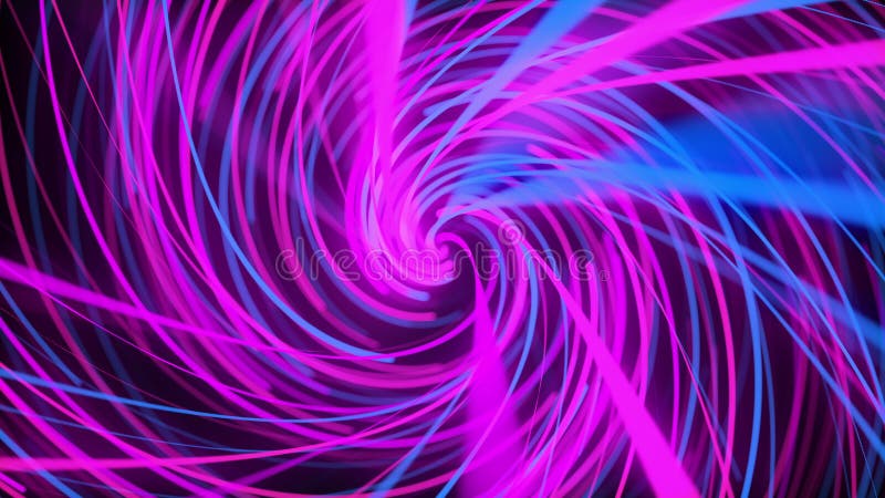 Flow of Light Glow Lines, Computer Generated. 3d Rendering of an ...