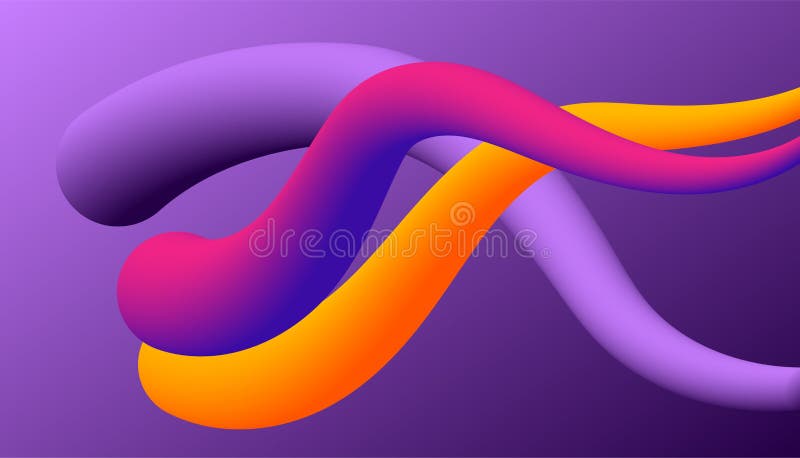 Flow Liquid Purple Magenta Yellow Background Stock Illustration ...