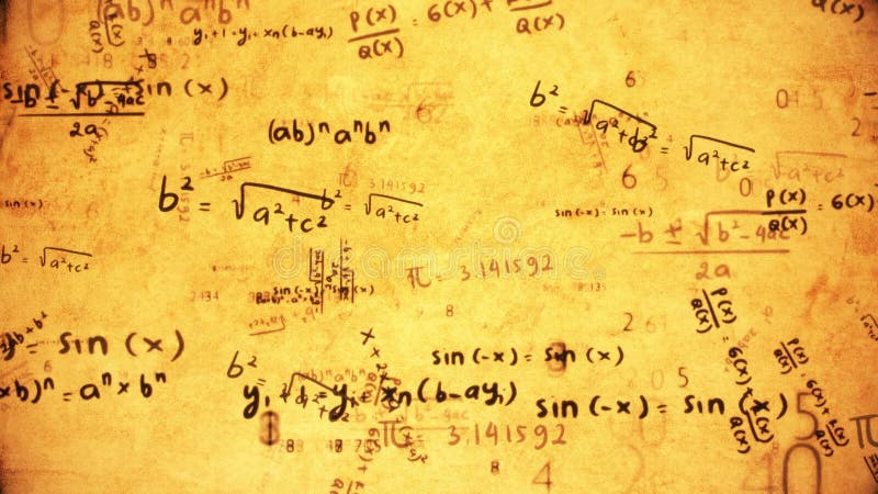Flow of Mathematical Formulas and Numbers - Loop Animation Background ...