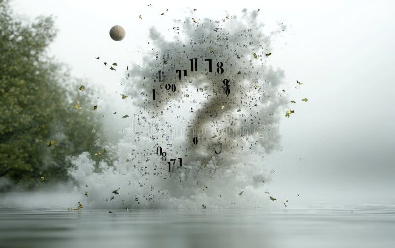 Flow of Moments: Visual Representation of Concept of Time, Highlighting ...