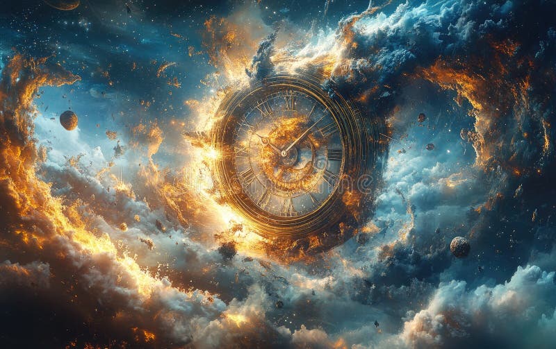 Flow of Moments: Visual Representation of Concept of Time, Highlighting ...