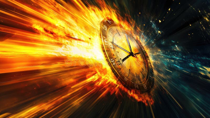 Flow of Moments: Visual Representation of Concept of Time, Highlighting ...