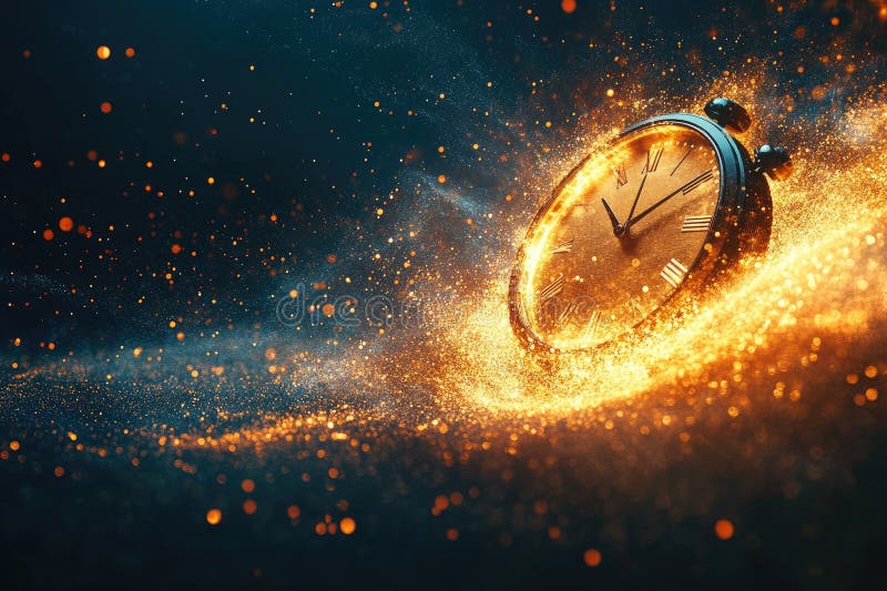 Flow of Moments: Visual Representation of Concept of Time, Highlighting ...