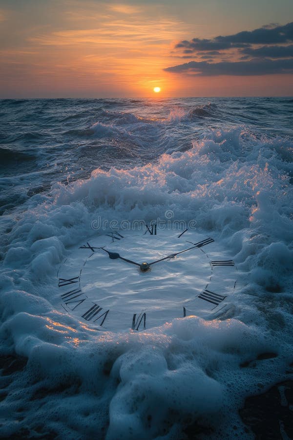 Flow of Moments: Visual Representation of Concept of Time, Highlighting ...