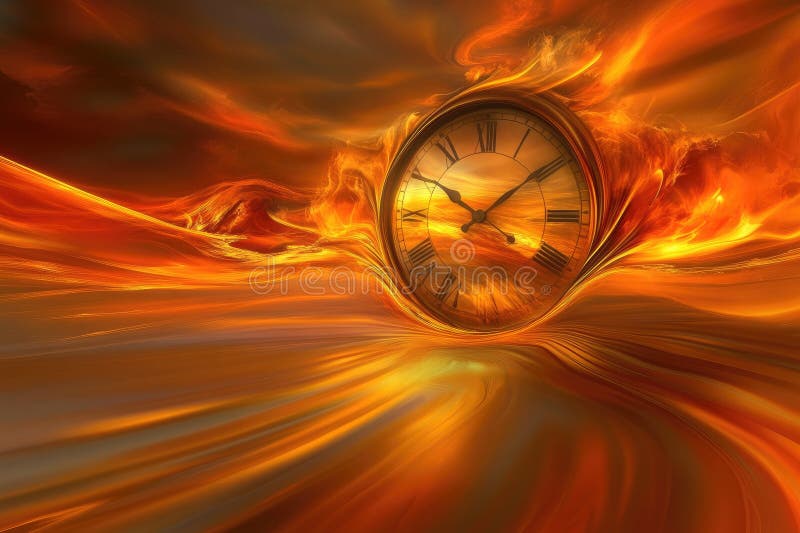 Flow of Moments: Visual Representation of Concept of Time, Highlighting ...