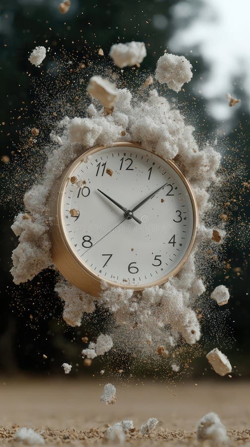 Flow of Moments: Visual Representation of Concept of Time, Highlighting ...