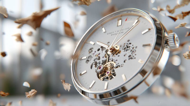 Flow of Moments: Visual Representation of Concept of Time, Highlighting ...