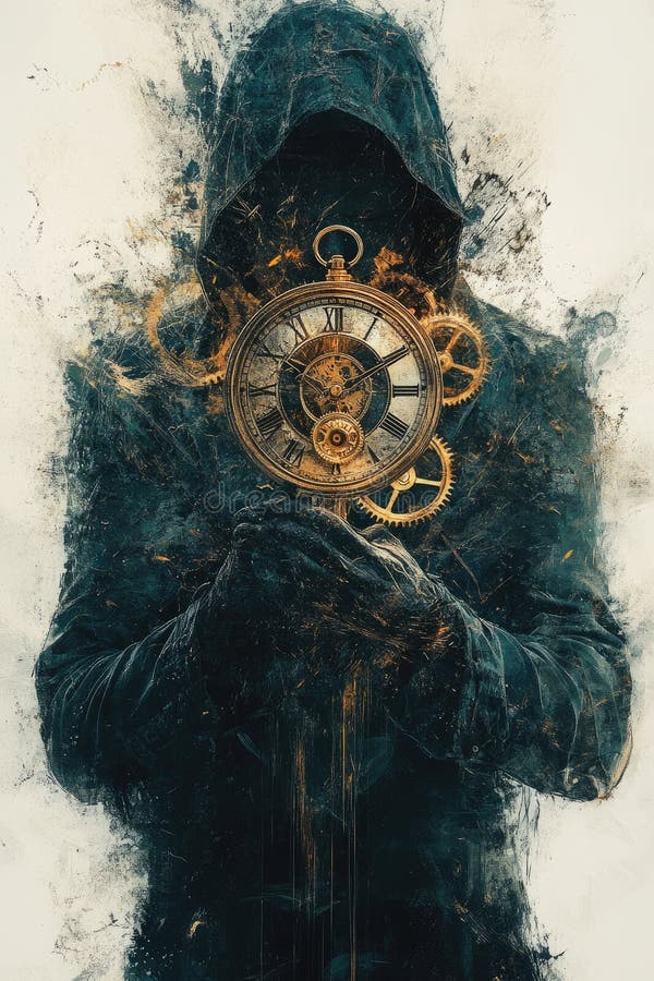 Flow of Moments: Visual Representation of Concept of Time, Highlighting ...