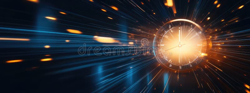 Flow of Moments: Visual Representation of Concept of Time, Highlighting ...