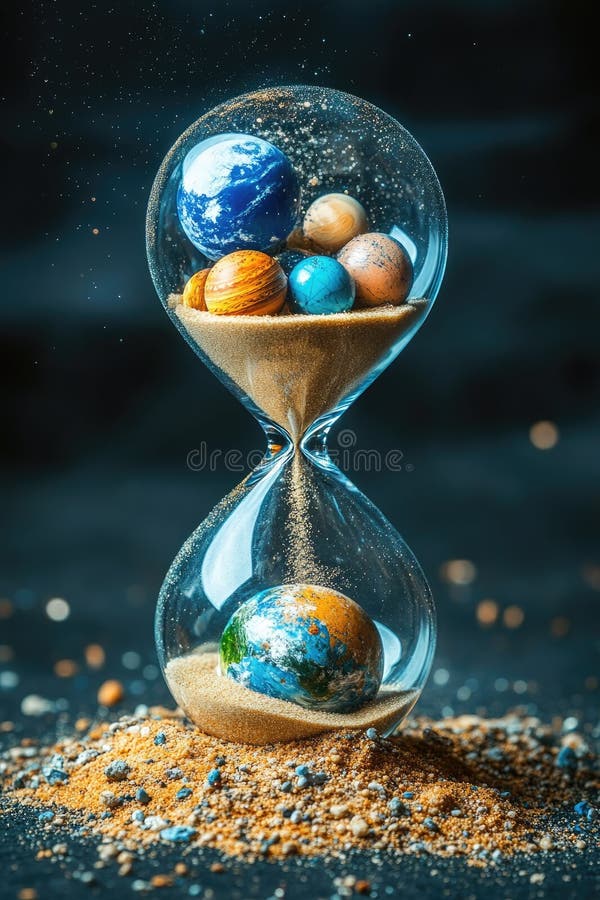 Flow of Moments: Visual Representation of Concept of Time, Highlighting ...