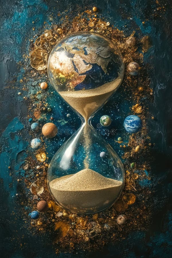 Flow of Moments: Visual Representation of Concept of Time, Highlighting ...