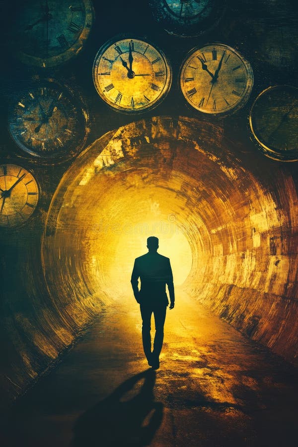 Flow of Moments: Visual Representation of Concept of Time, Highlighting ...