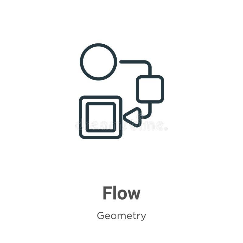 Flow Outline Vector Icon. Thin Line Black Flow Icon, Flat Vector Simple ...