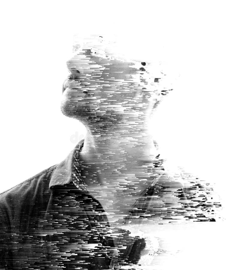 A Flow of Pixels Dissolving a Person into Emptiness Stock Image - Image ...