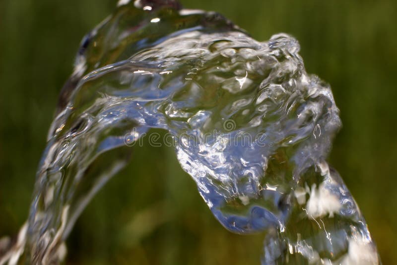 Flow of Pure Spring Water on a Natural Background Stock Photo - Image ...