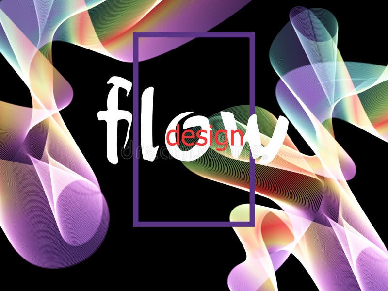 Flow Shapes Design. Liquid Wave Background. Abstract 3d Flow Shape. EPS ...