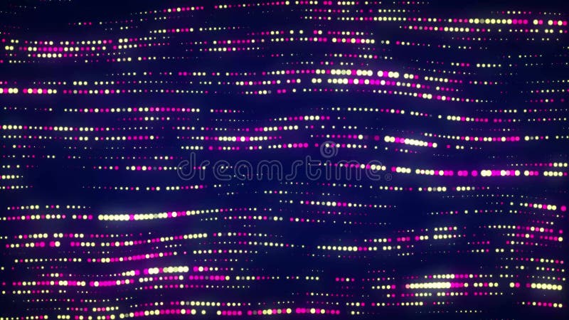 Flow of Shiny Shimmering Particles. Glowing Dynamic Halftone Sound Wave ...