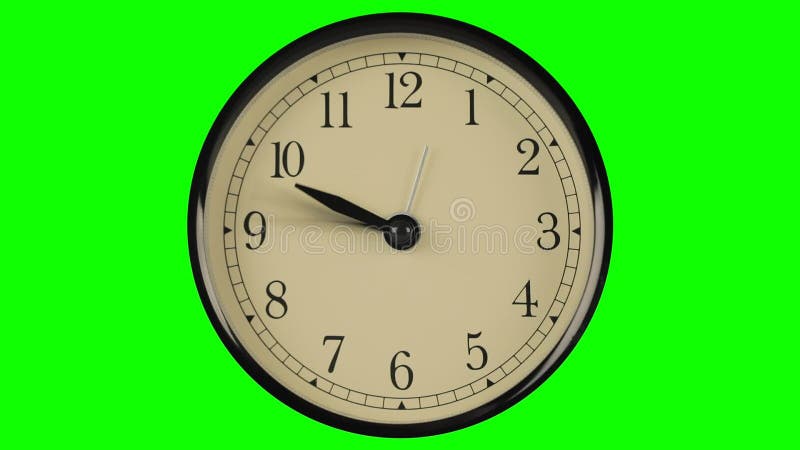 Flow of Time Demonstrated on Clock with Fast Moving Hands on White ...